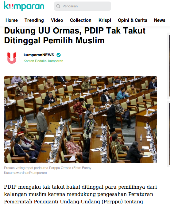 [Cek Fakta] Megawati Sebut PDIP Tak Butuh Pemilih Muslim? Ini Faktanya